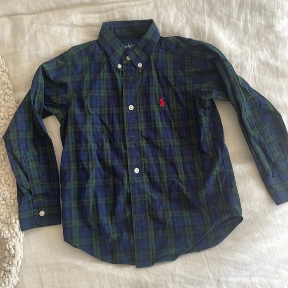 Ralph Lauren | Shirts & Tops | Ralph Lauren Dark Blue And Hunter Green Plaid Button Down Shirt ...